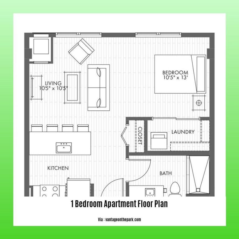1 Bedroom Apartment Floor Plan: Optimizing Space for a Comfortable ...