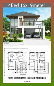 Captivating 2 Storey House Design with Floor Plan in the Philippines ...
