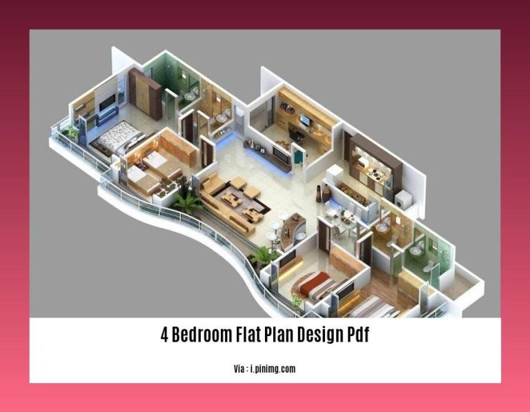 [4 Bedroom Flat Plan Design PDF]: Transform Your Living Space with Modern Functionality - Wave Sold