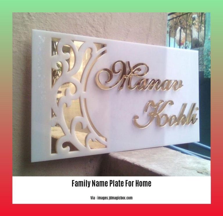 1. Family Name Plate for Home: Add a Touch of Personalized Elegance to ...