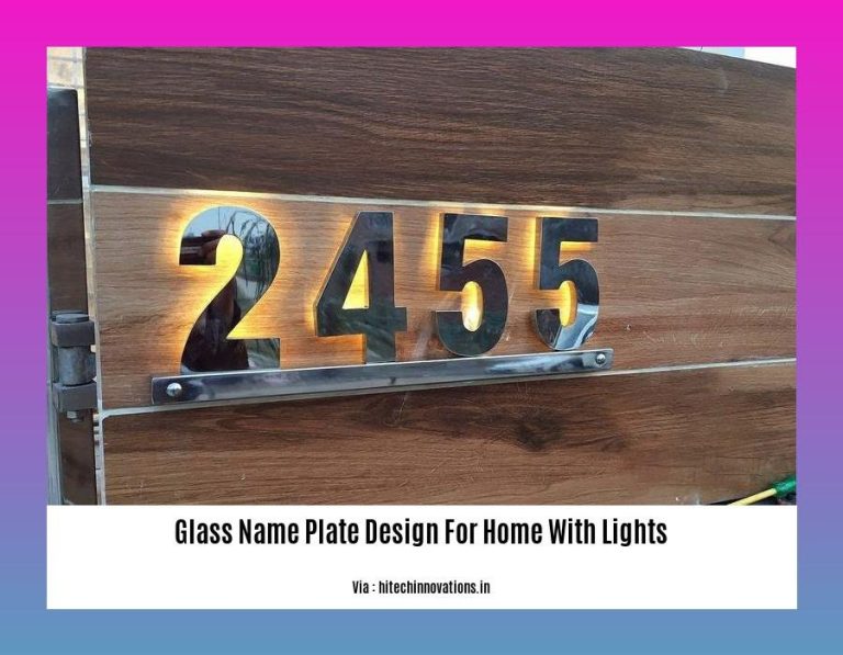 Glass Name Plate Design for Home with Lights: Illuminating Your ...