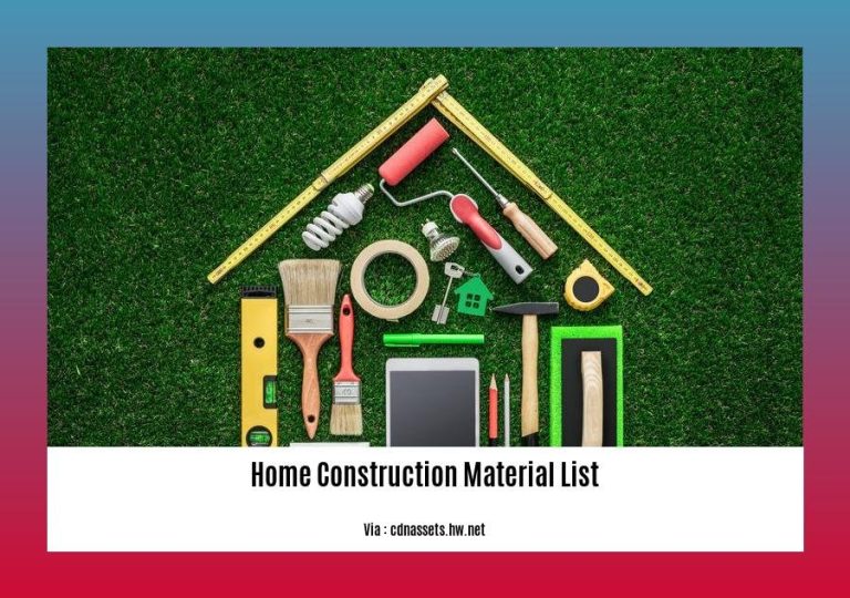 Home Construction Material List: Essential Materials for Building a ...