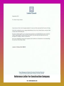 Reference Letter for Construction Company: A Guide for Success - Wave Sold
