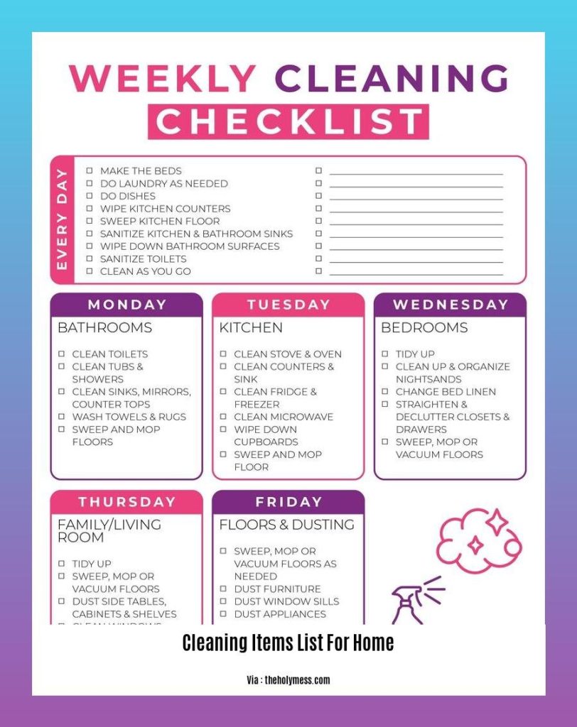 Cleaning Items List for Home: Essential Tools for a Pristine Living ...