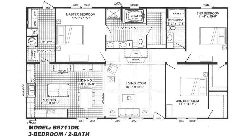 3 Bedroom Mobile Home Floor Plan: Maximize Space and Comfort - Wave Sold