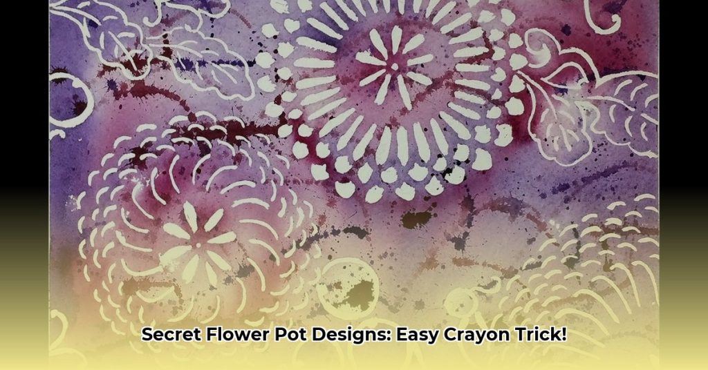 Crayon Resist Flower Pot Patterns: A Step-by-Step Guide - Wave Sold